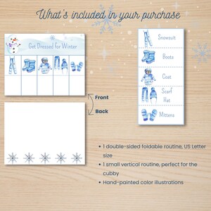 Printable Winter Dressing Routine for Kids | Visual Morning Chart ...