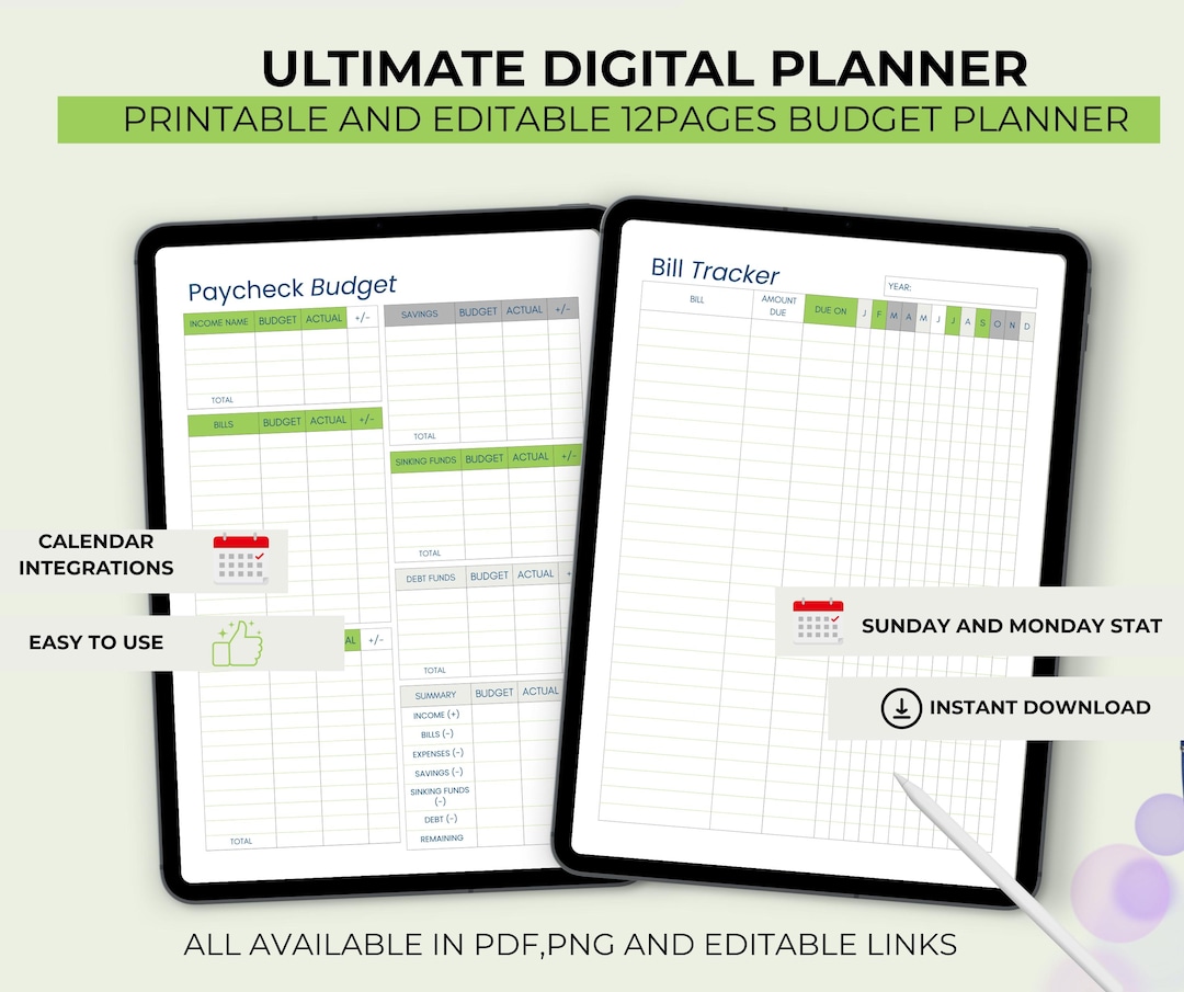 2026 Budget Planner | Printable Money Organizer | Monthly Expense ...