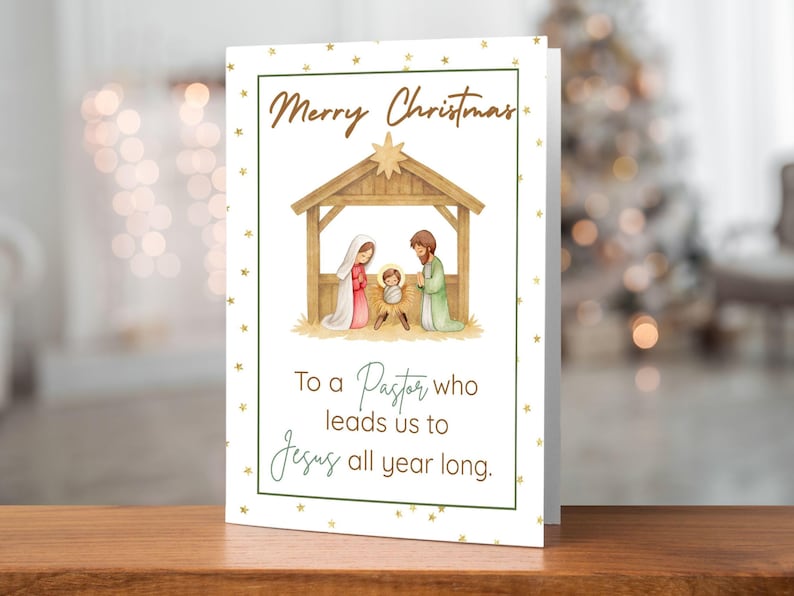 Pastor Christmas Card – Digital Download **2 Sizes Included** Pastor ...