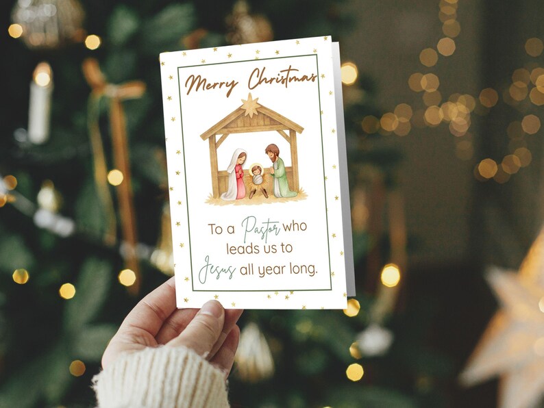Pastor Christmas Card – Digital Download **2 Sizes Included** Pastor ...