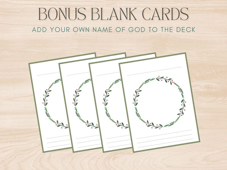 25 Names of God Advent Cards - Printable - Bible Verse Cards, Scripture ...