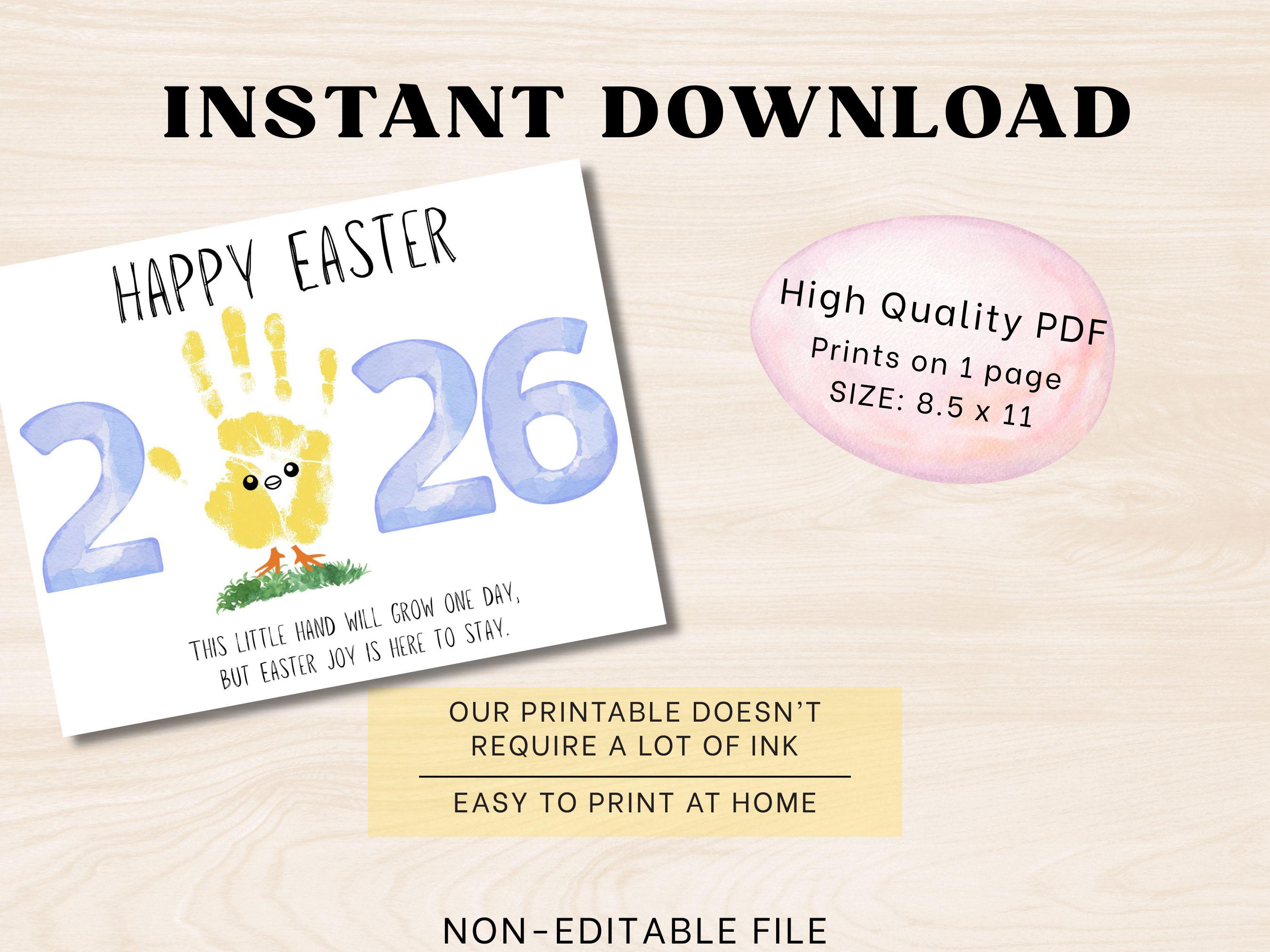Easter Handprint Art - Printable Easter Activity, Preschool Craft ...