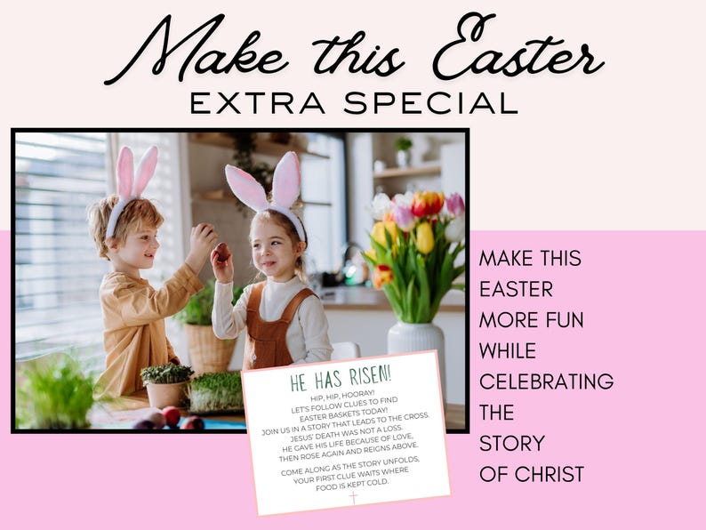 Easter Story Scavenger Hunt - Printable Bible Game, Christian Treasure ...