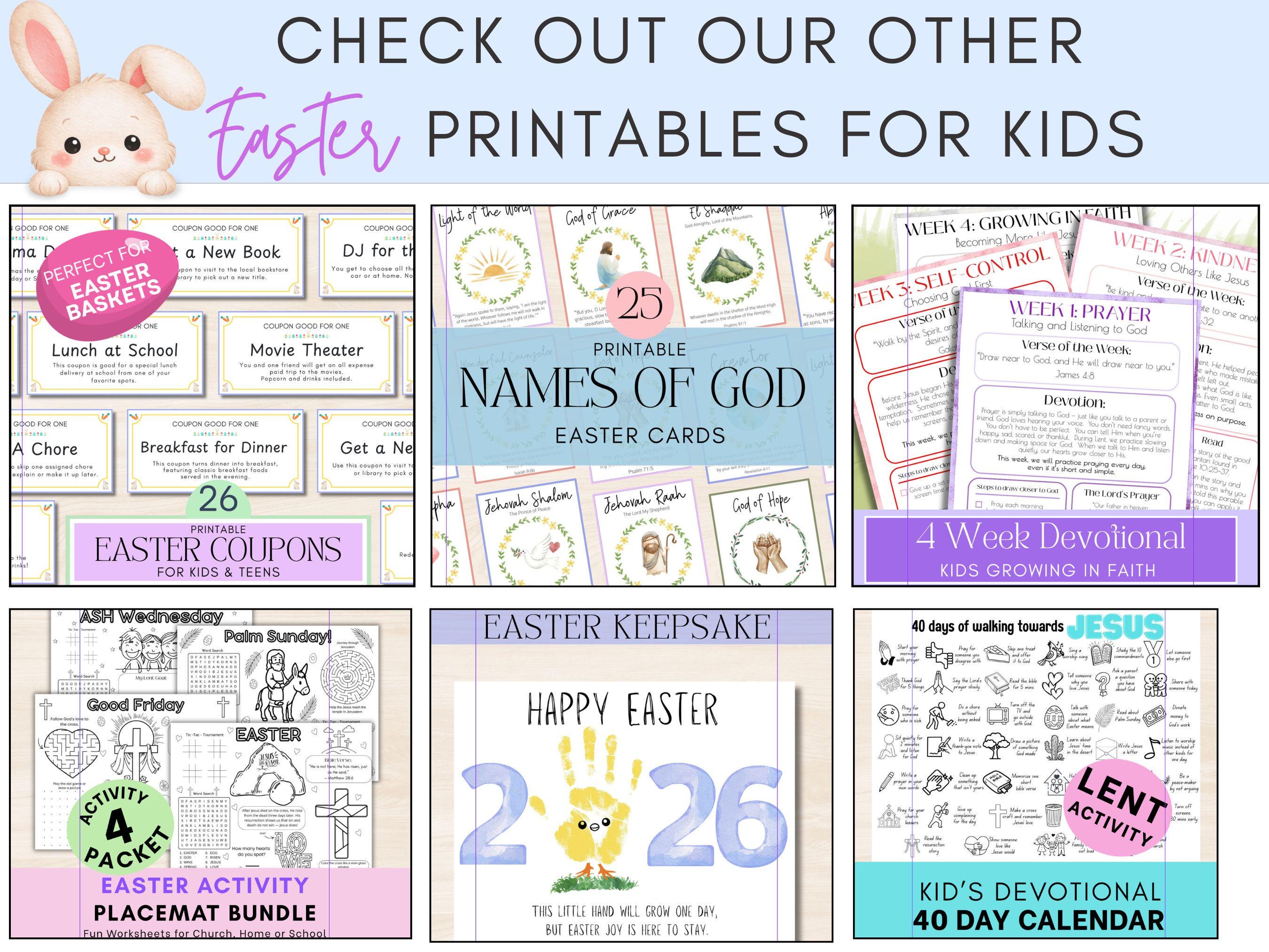 Easter Story Scavenger Hunt - Printable Bible Game, Christian Treasure ...