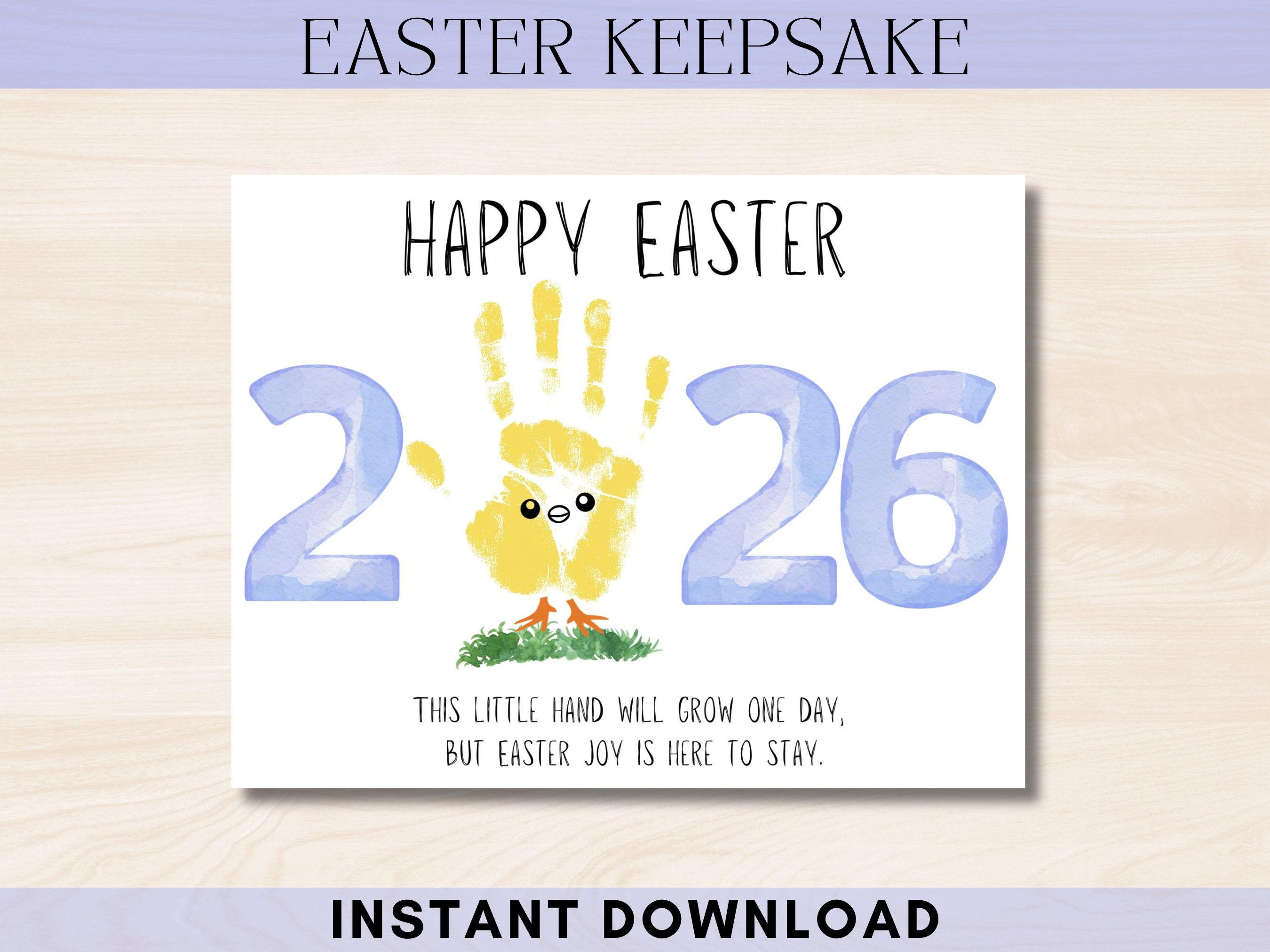 Easter Handprint Art - Printable Easter Activity, Preschool Craft ...