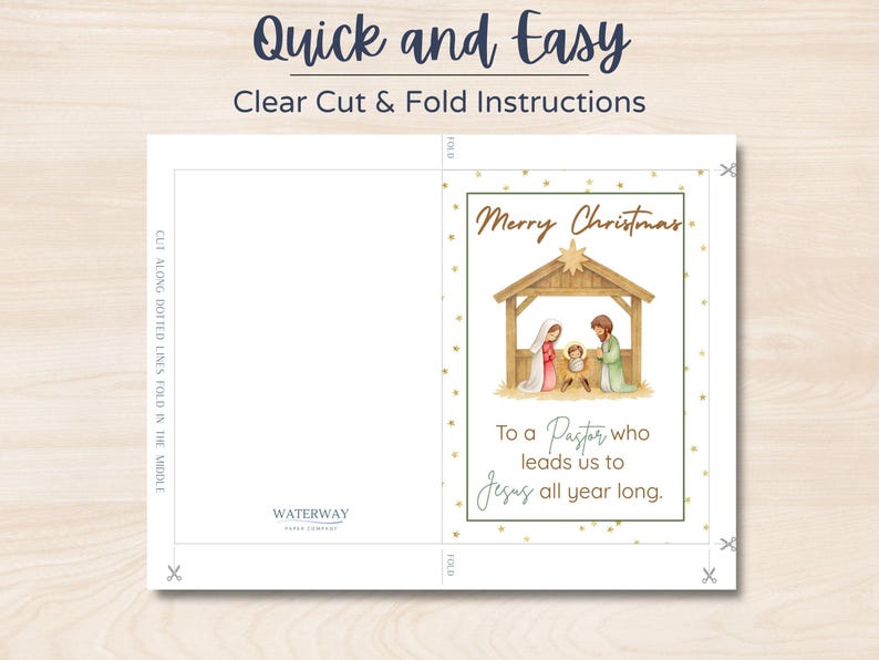 Pastor Christmas Card – Digital Download **2 Sizes Included** Pastor ...