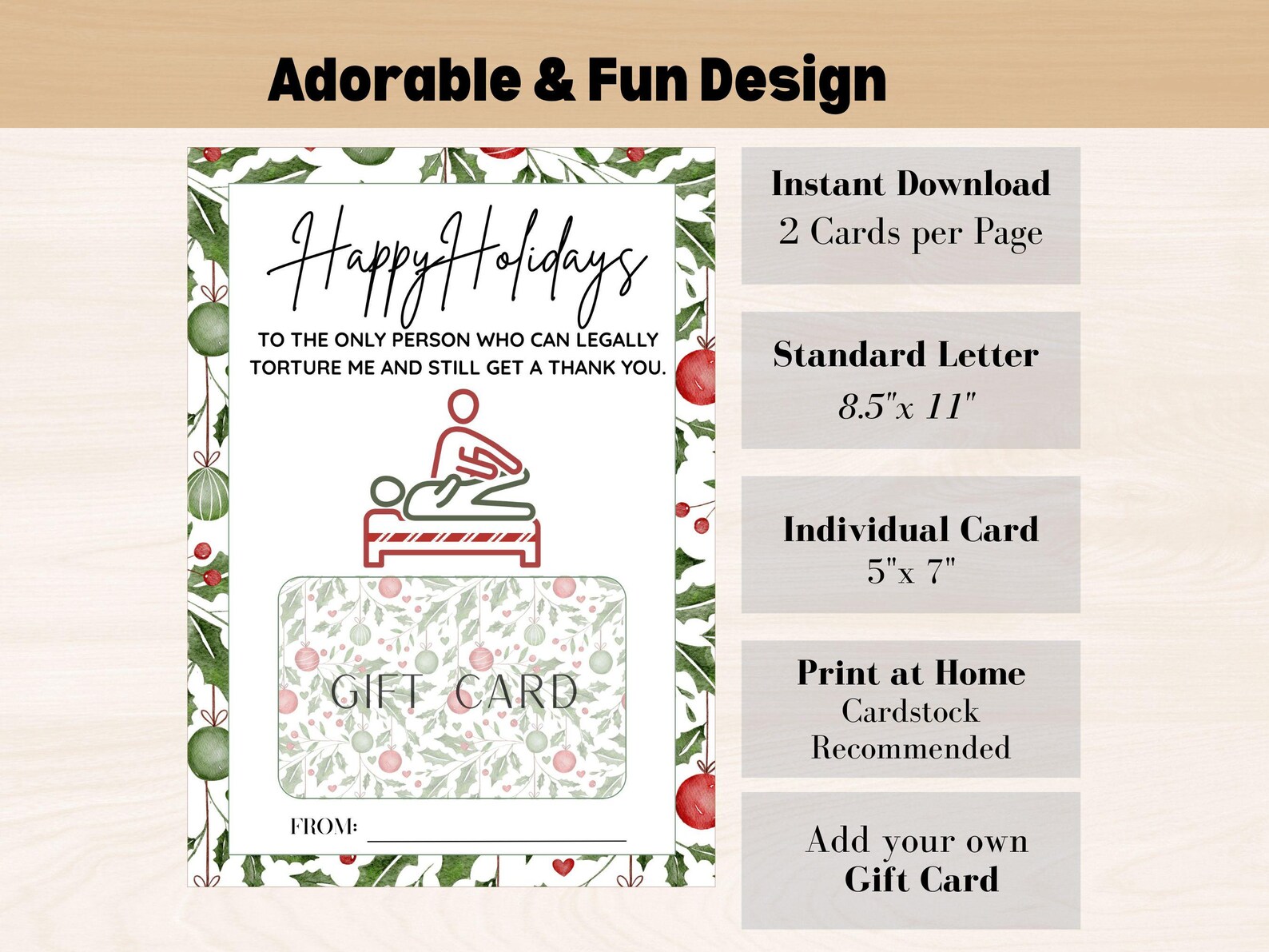 Physical Therapist Gift Card Holder -funny Christmas Gift, Therapist ...