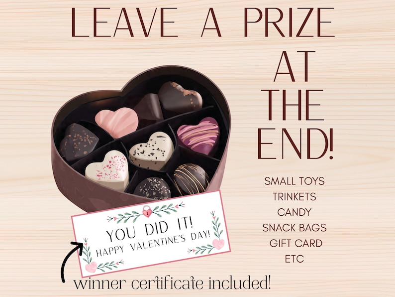 21 Valentine's Scavenger Hunt Clues - Instant Download - Valentine's ...
