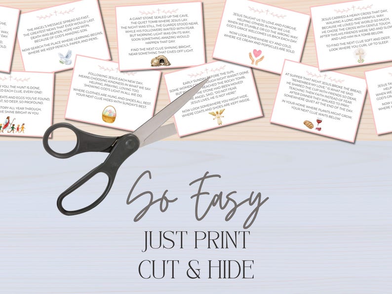 Easter Story Scavenger Hunt - Printable Bible Game, Christian Treasure ...
