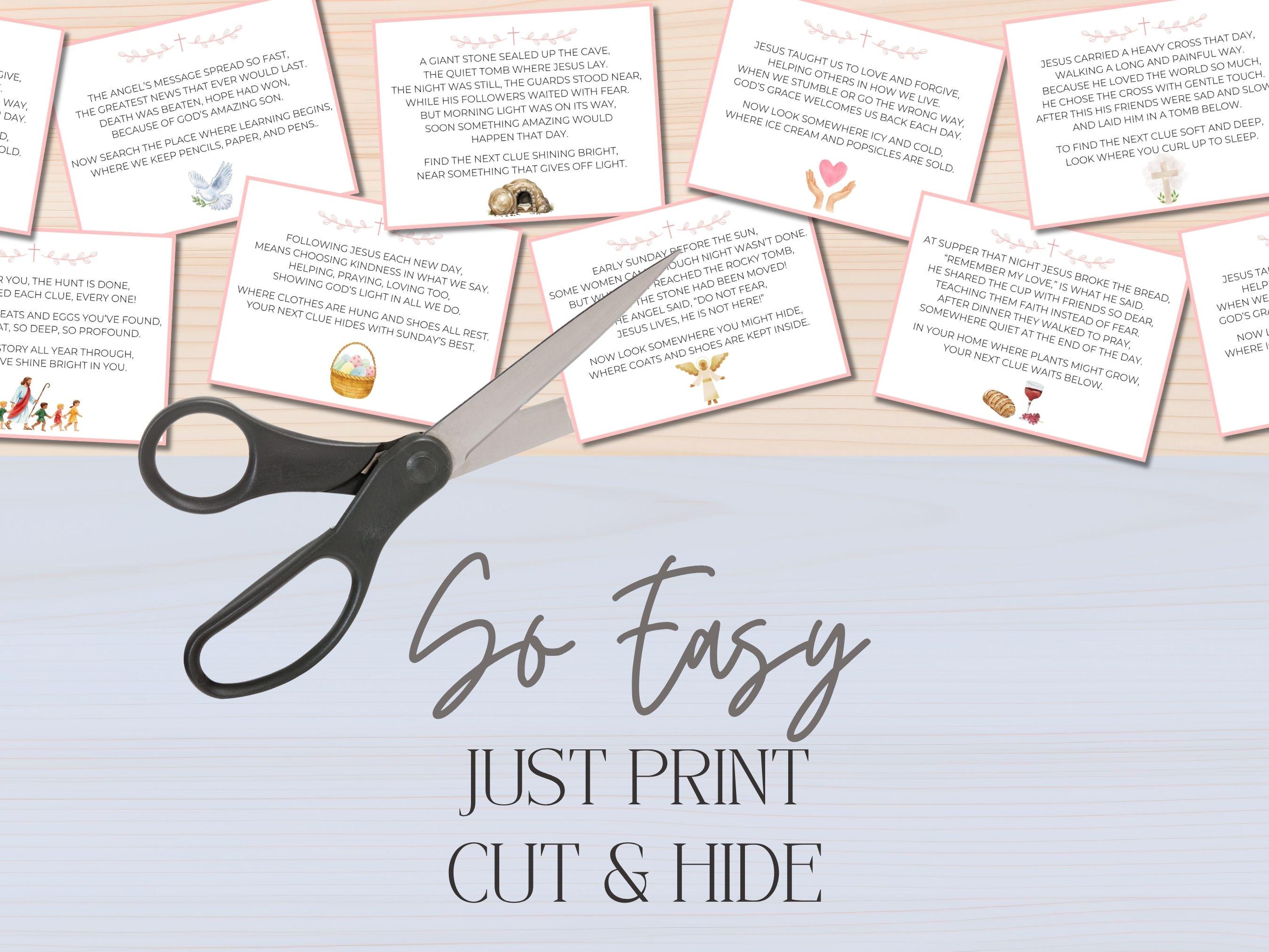Easter Story Scavenger Hunt - Printable Bible Game, Christian Treasure ...