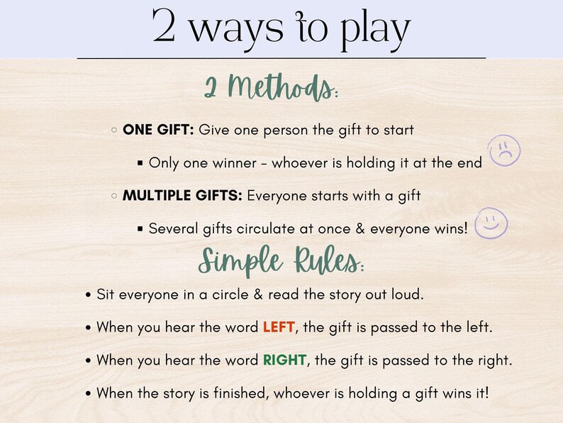 New Year's Left Right Game- Pass the Gift Game, Pass the Prize, Office ...