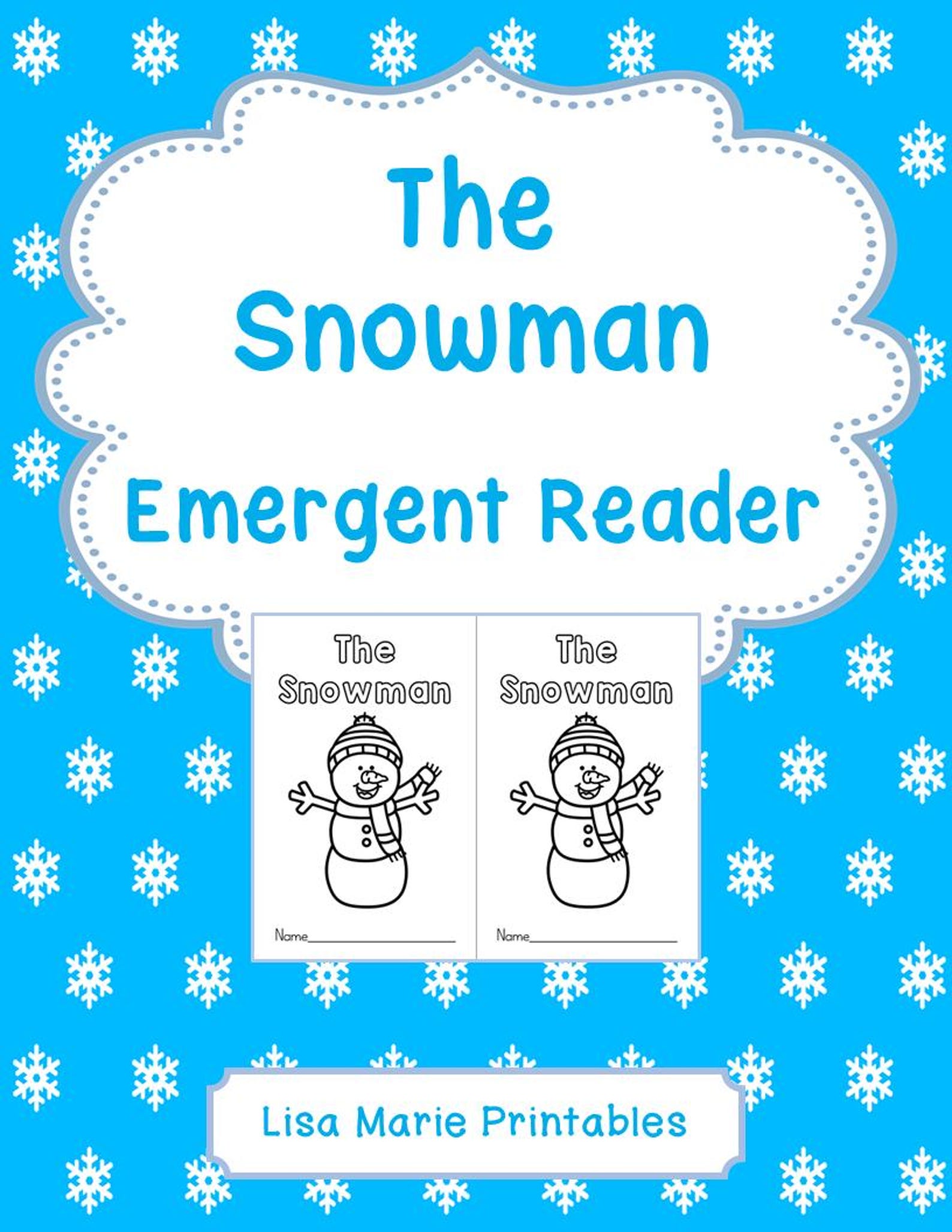 The Snowman Emergent Reader - Etsy