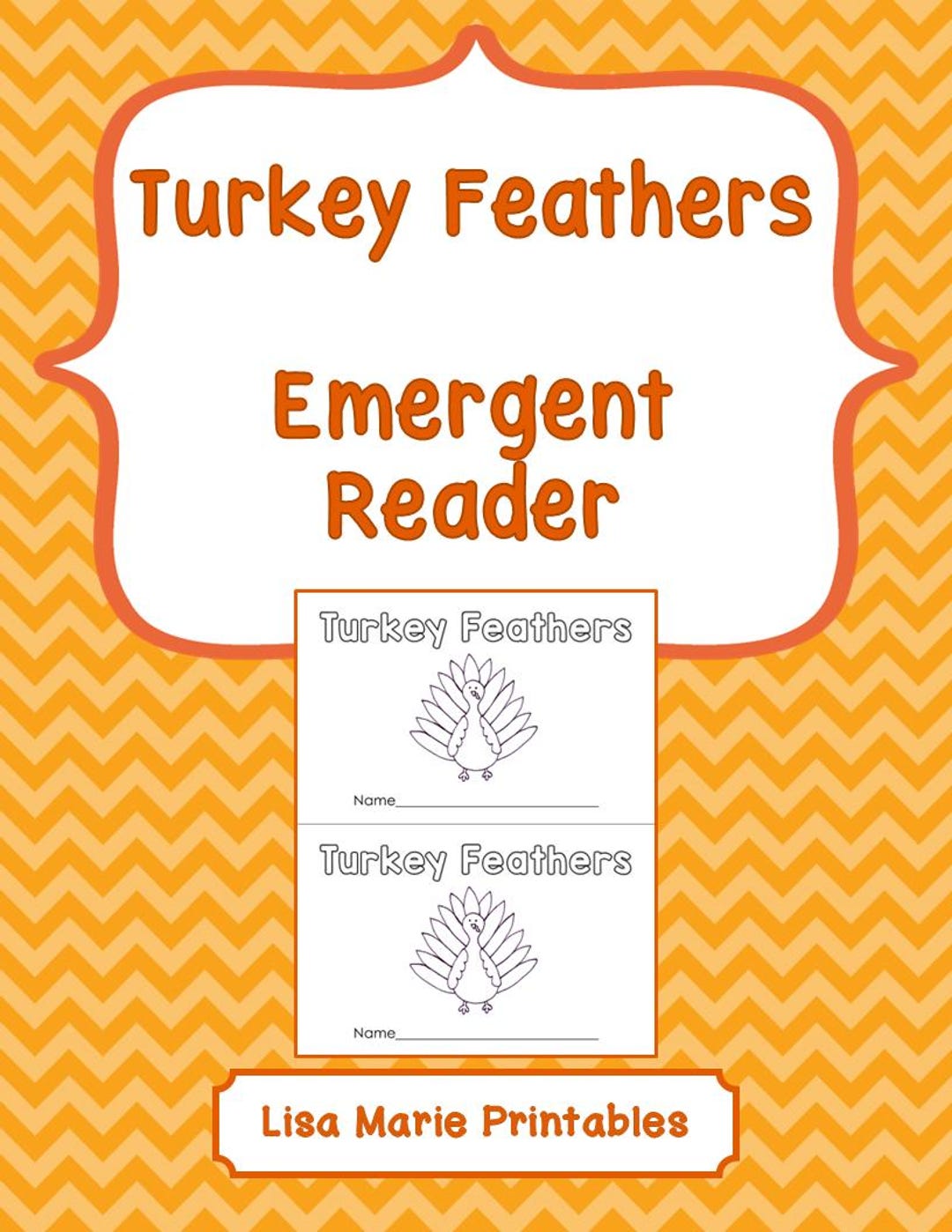 Turkey Feathers Emergent Reader - Etsy