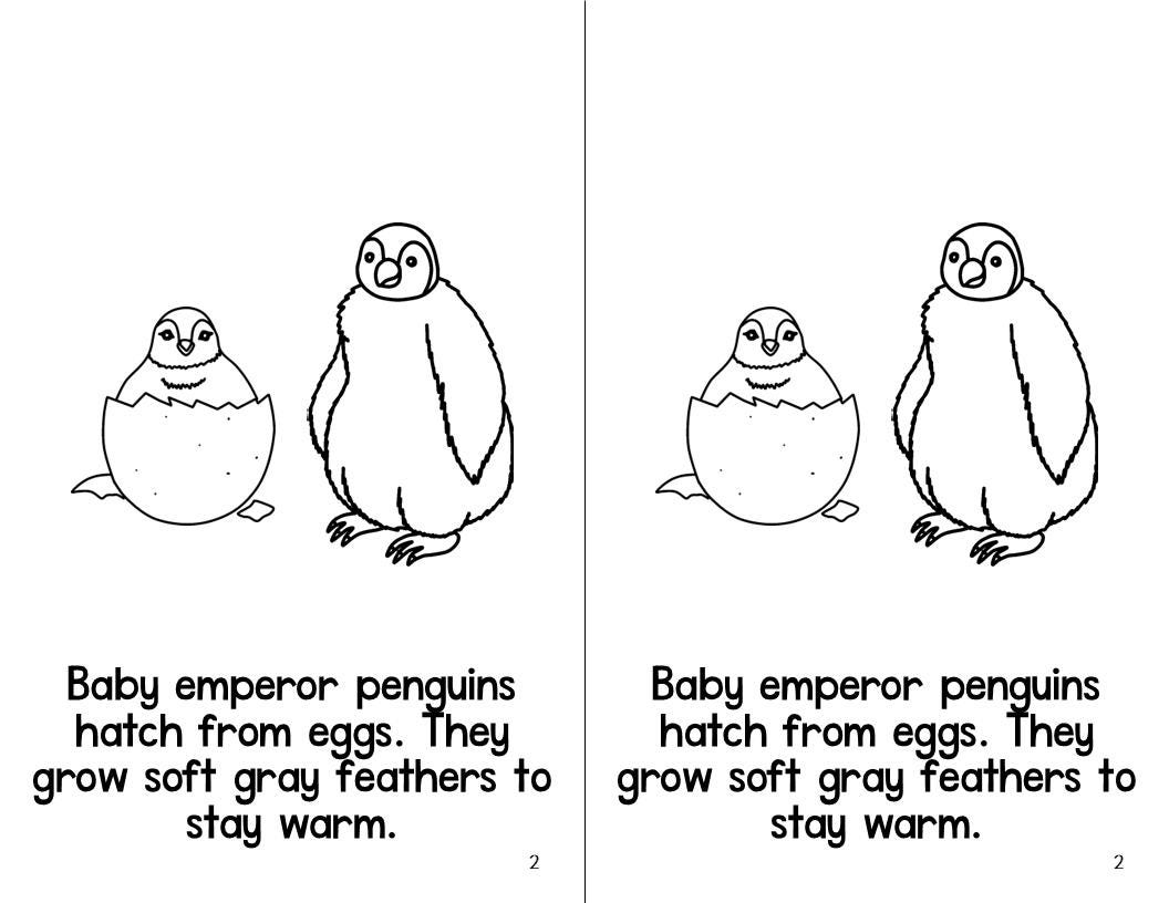 All About Emperor Penguins Emergent Reader - Etsy