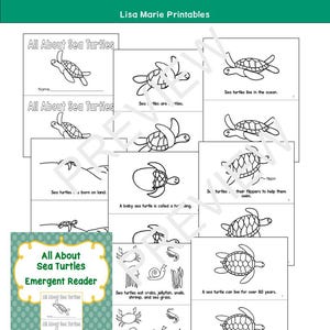 All About Sea Turtles Emergent Reader - Etsy