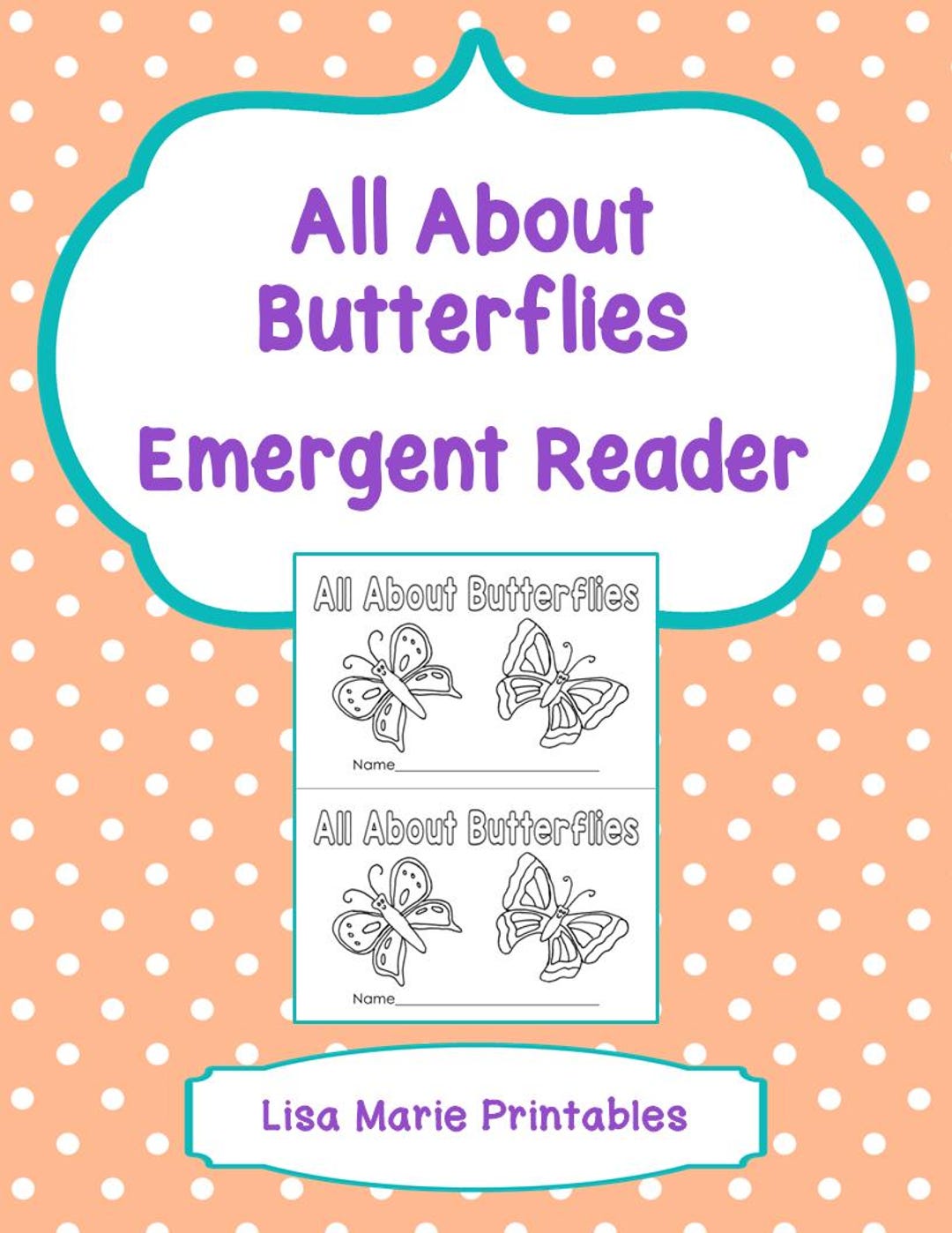 All About Butterflies Emergent Reader - Etsy