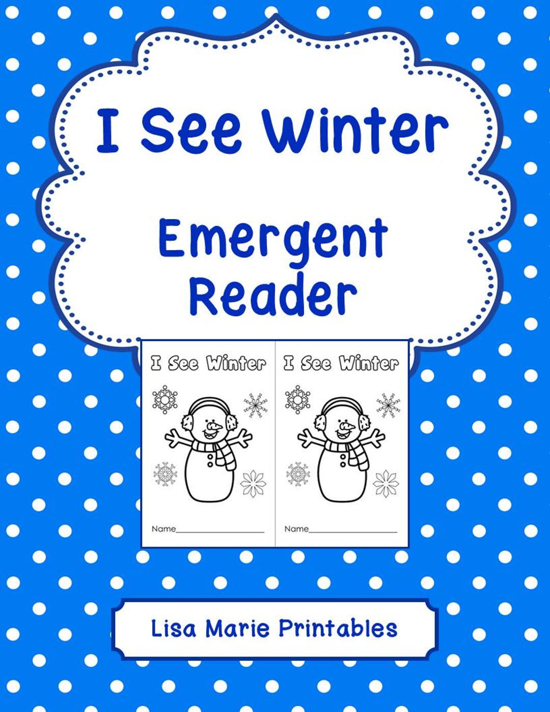 I See Winter Emergent Reader - Etsy