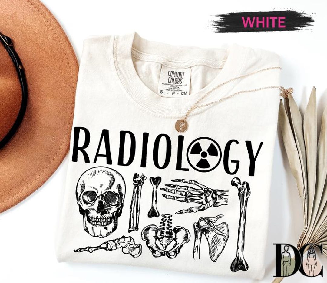 Radiology Skeleton Anatomy Illustration T-shirt, X-ray Bones Medical ...