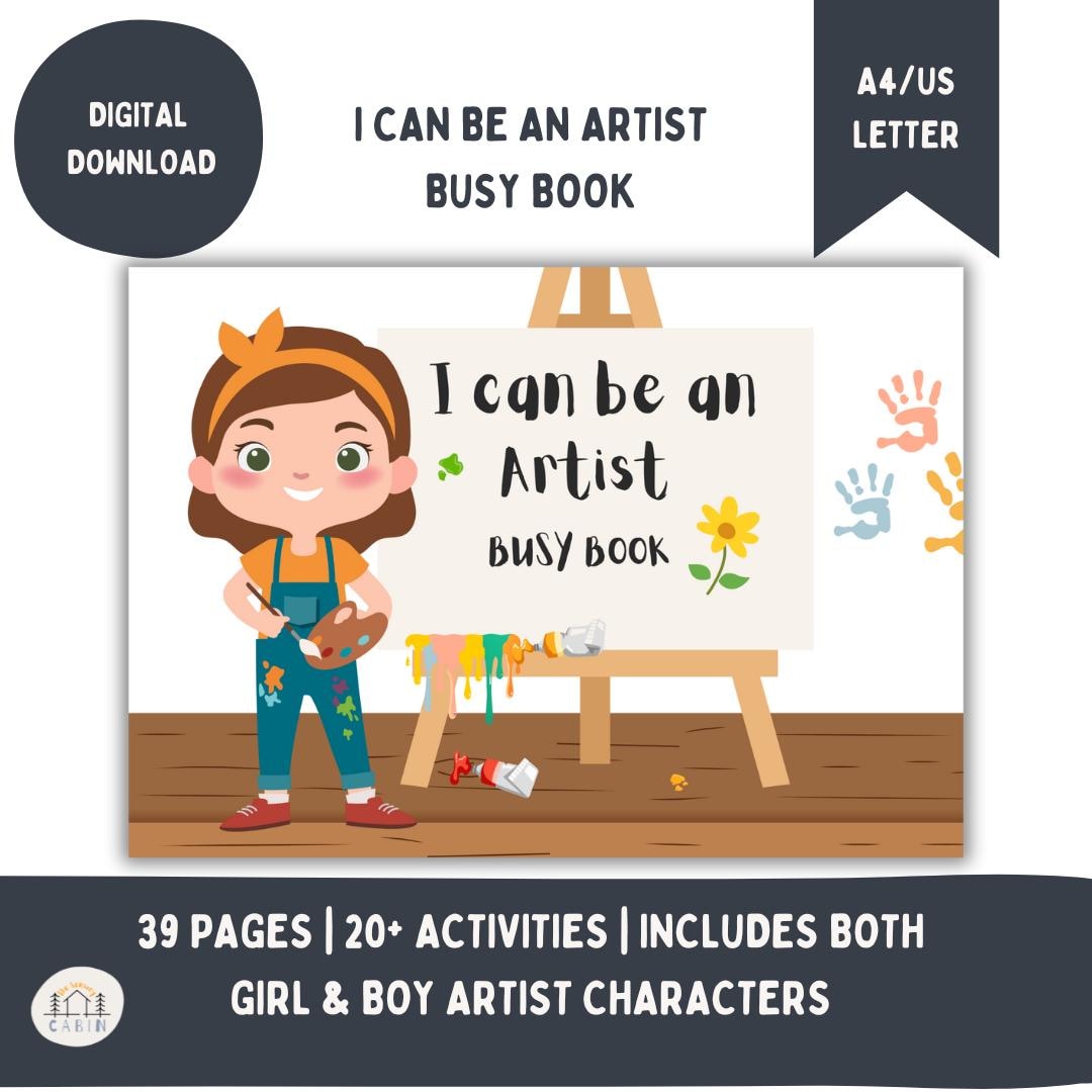 Artist Busy Book | Art Activities for Preschoolers (digital Download ...