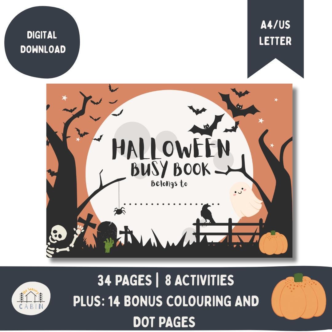 Halloween Busy Book: Kids Printable Activity Pages (digital Download ...