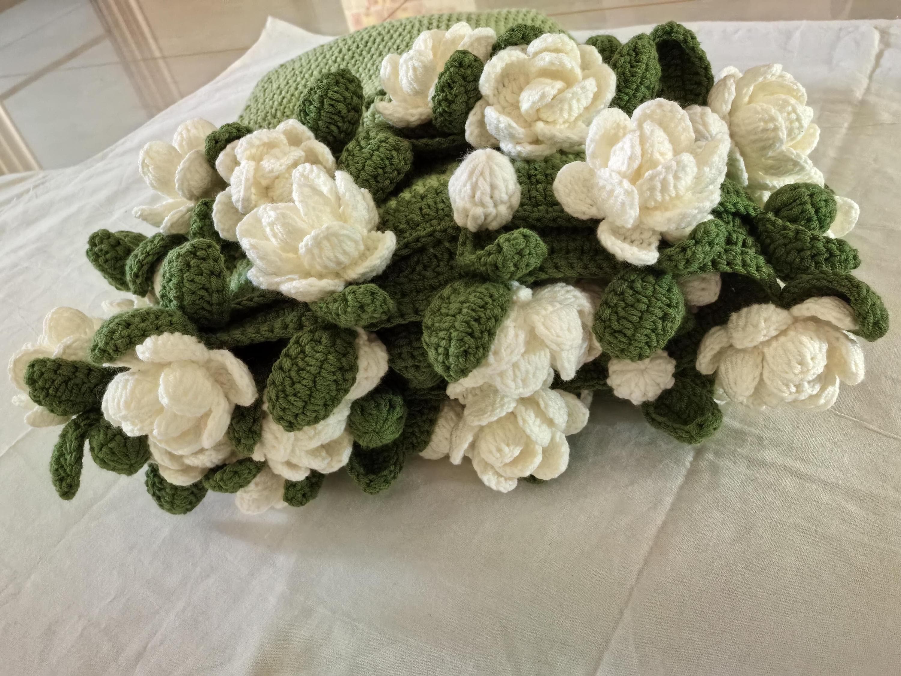 Handmade Jasmine Crochet Blanket: Unique Handcrafted Gift for Her - Etsy