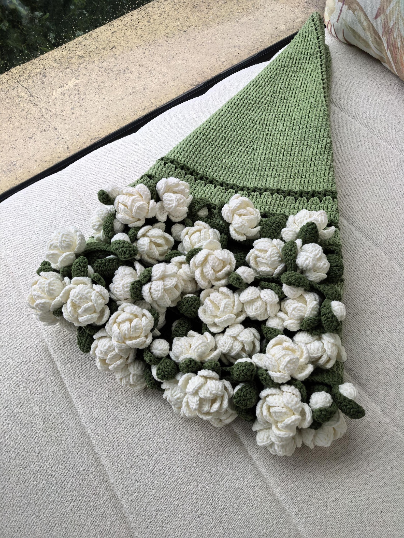 Handmade Jasmine Crochet Blanket: Unique Handcrafted Gift for Her - Etsy