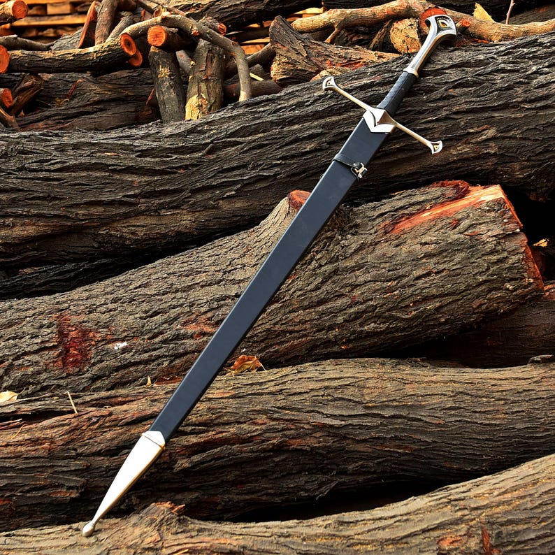 Lord of the Rings Inspired Anduril Narsil Sword | Engraved Cosplay ...