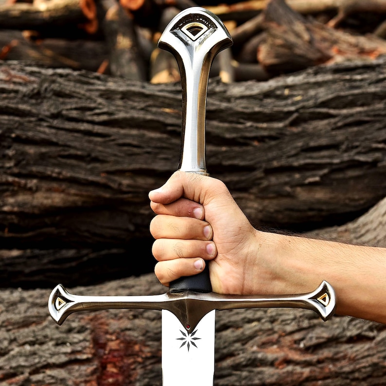 Lord of the Rings Inspired Anduril Narsil Sword | Engraved Cosplay ...