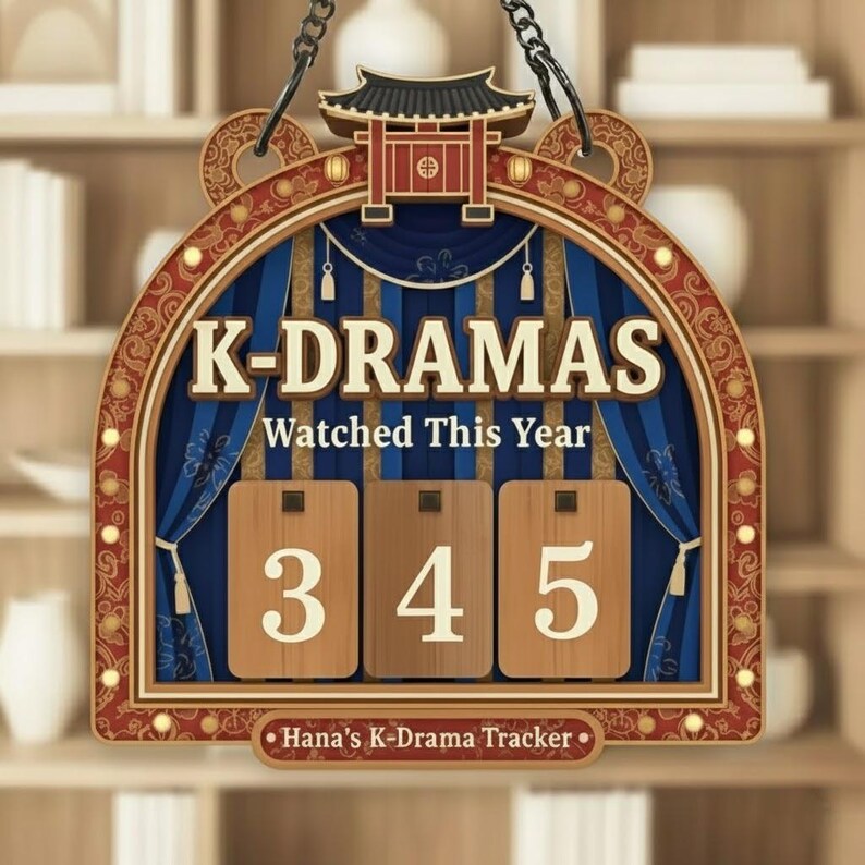 K-dramas Watched This Year Sign, Kdrama Tracker Board, Korean Drama Log ...