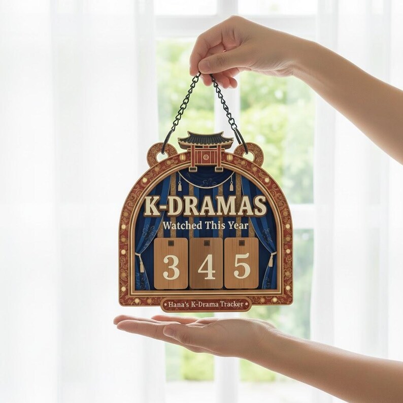 K-dramas Watched This Year Sign, Kdrama Tracker Board, Korean Drama Log ...