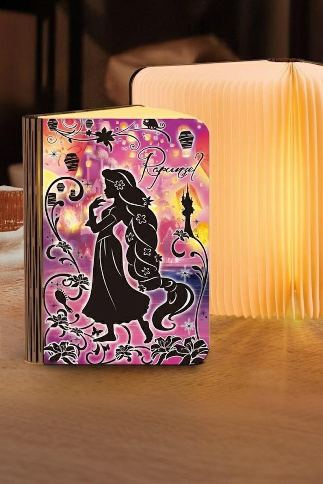Rapunzel Book Lamp, Disney Tangled Inspired Folding Book Light ...