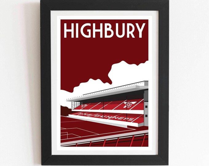 Arsenal Highbury Stadium East Stand Drawing | High Quality Print ...