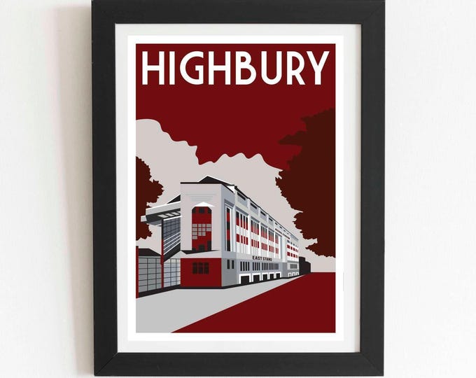 Arsenal Highbury Stadium East Stand Drawing | High Quality Print ...