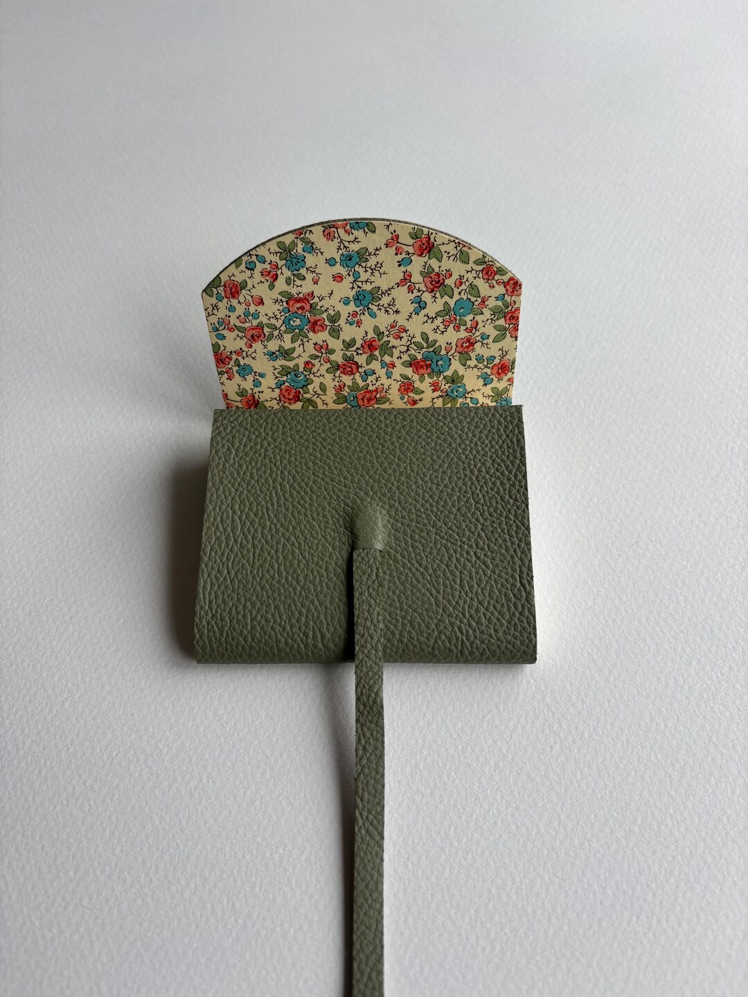 Handcrafted Pistachio Leather Sketchbook Floral Lined Journal Etsy