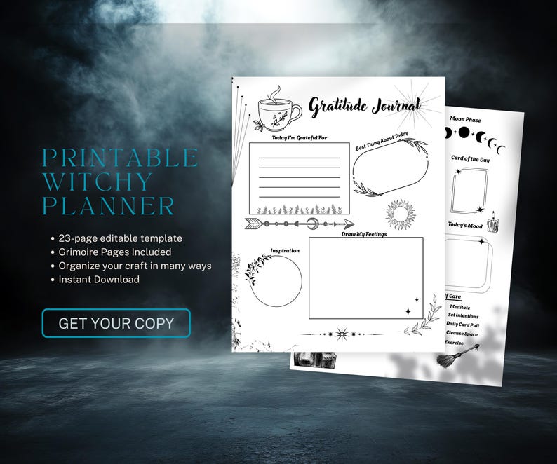 Witchy Journal – Gothic Planner for Intentions & Rituals - Etsy