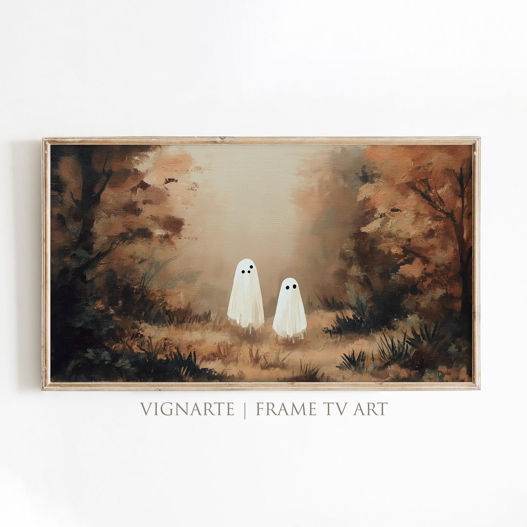 Rustic Ghosts Landscape Frame TV Art, Vintage Autumn Mood Art for TV ...