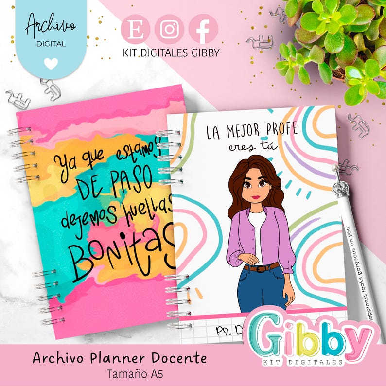 ARCHIVO DIGITAL - Planner docente A5 2026 (PDF-PPTx) - Etsy España