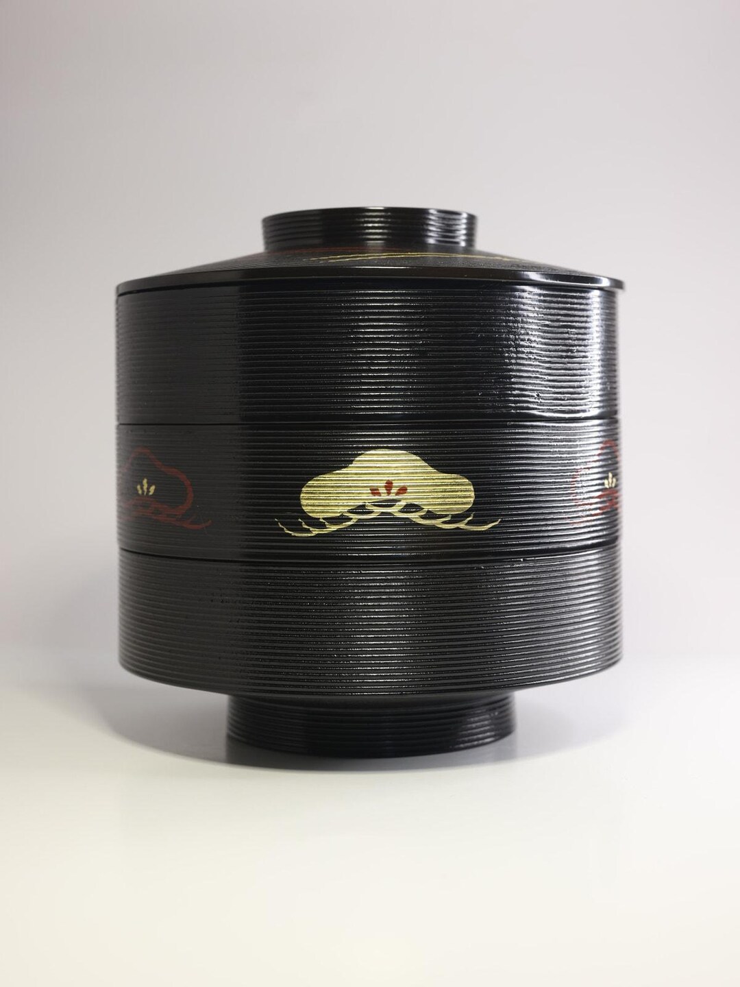 Vintage Japanese Lacquered Jubako Box: Heian Zohiko Kyoto 3-tiered ...