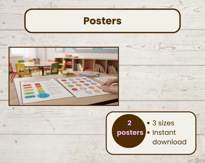 Emotion Posters Bundle • Meet the Emotions & Feelings Thermometer ...