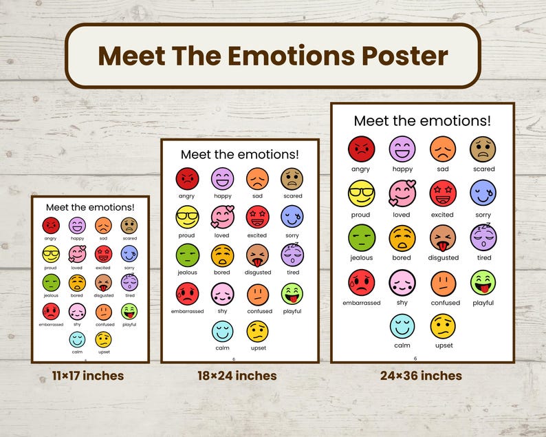 Emotion Posters Bundle • Meet the Emotions & Feelings Thermometer ...