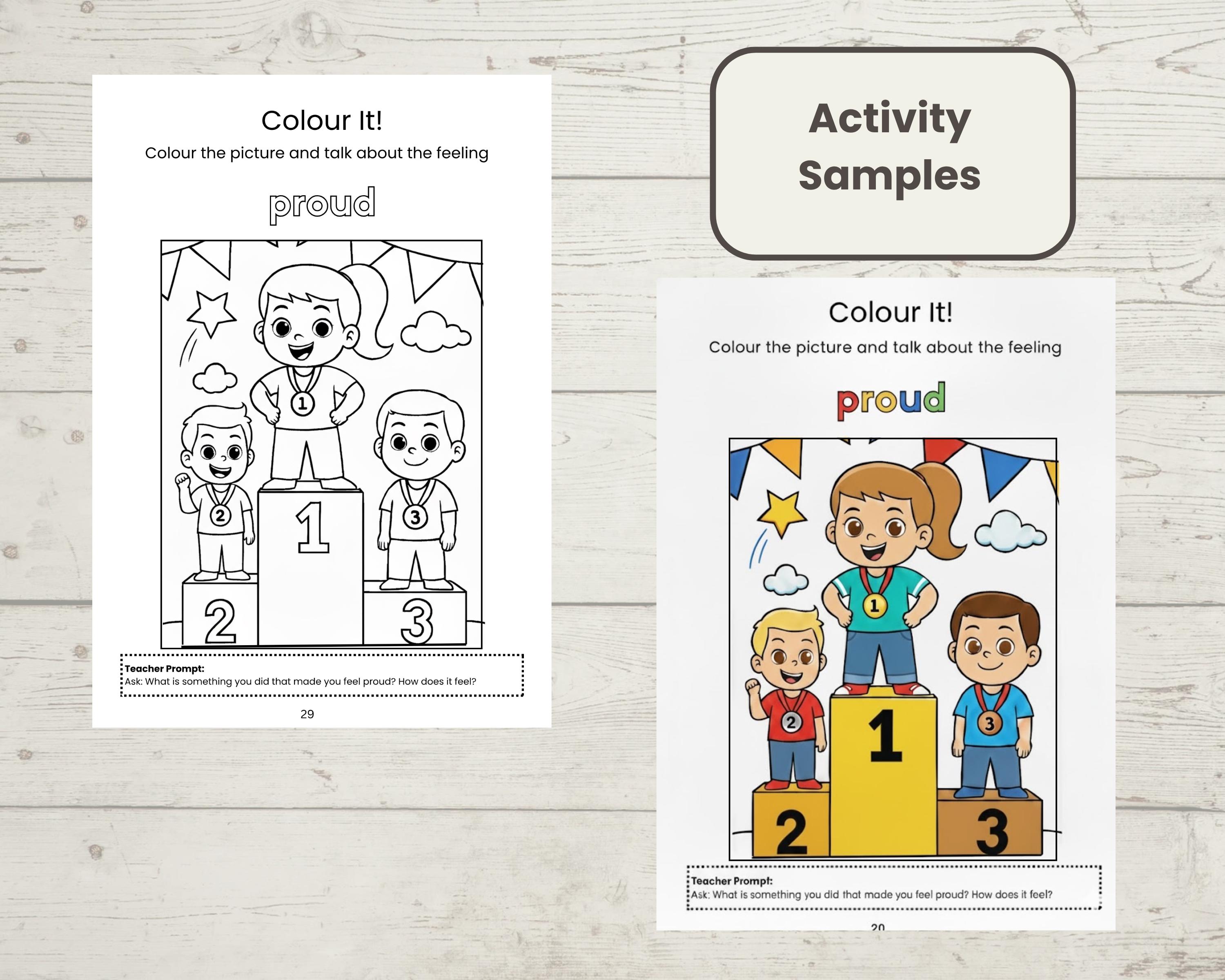 Emotions Activity Book – Printable SEL Workbook for Preschoolers, Ages ...