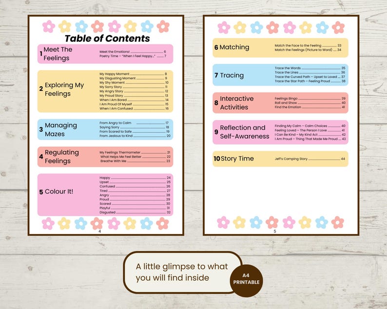 Emotions Activity Book – Printable SEL Workbook for Preschoolers, Ages ...