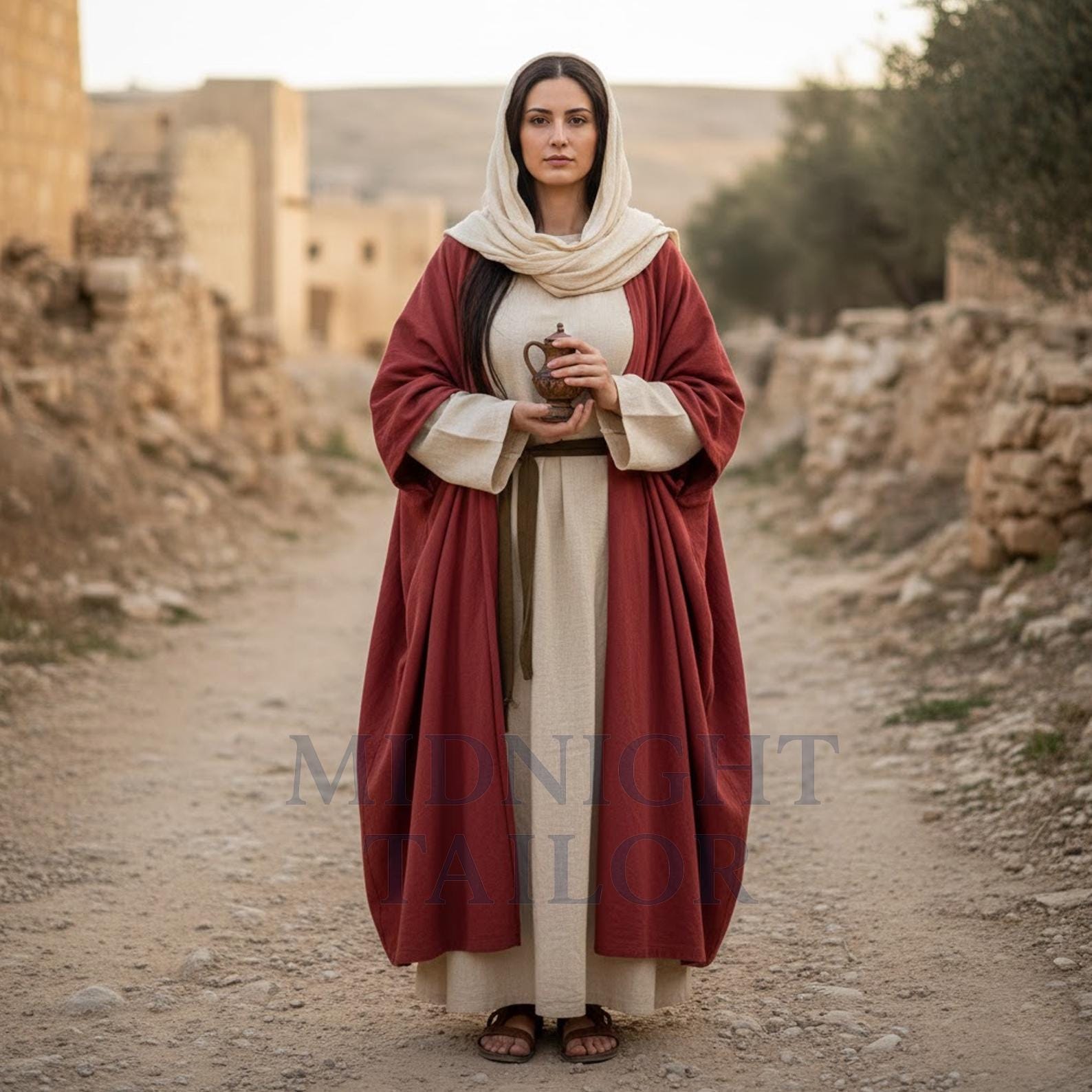 Mary Magdalene Costume Biblical Women Holy Land Dress Outfit, Christian ...