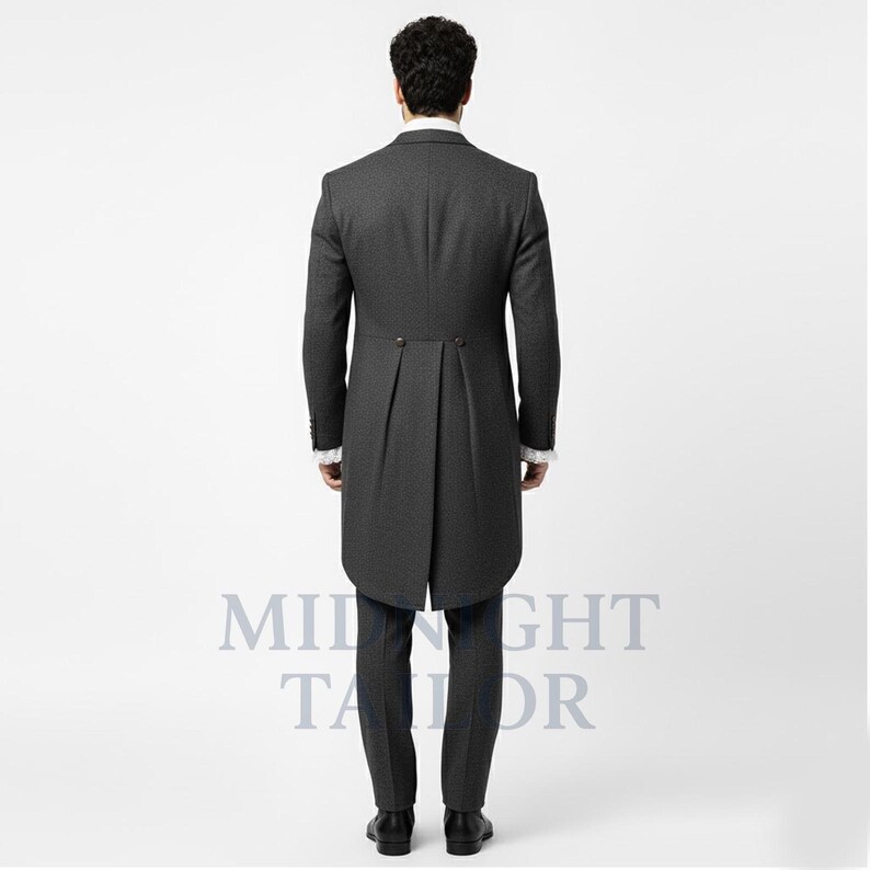 Edwardian Wedding Victorian Men’s Tailcoat Coat and Ivory Vest Set ...
