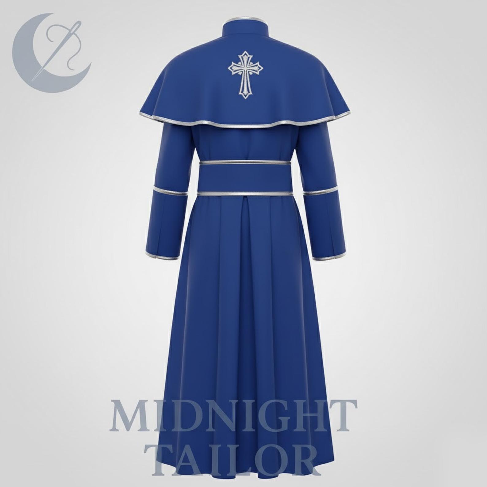 Royal Blue Pastor Robe for Men | Christian Church Clergy Vestment ...
