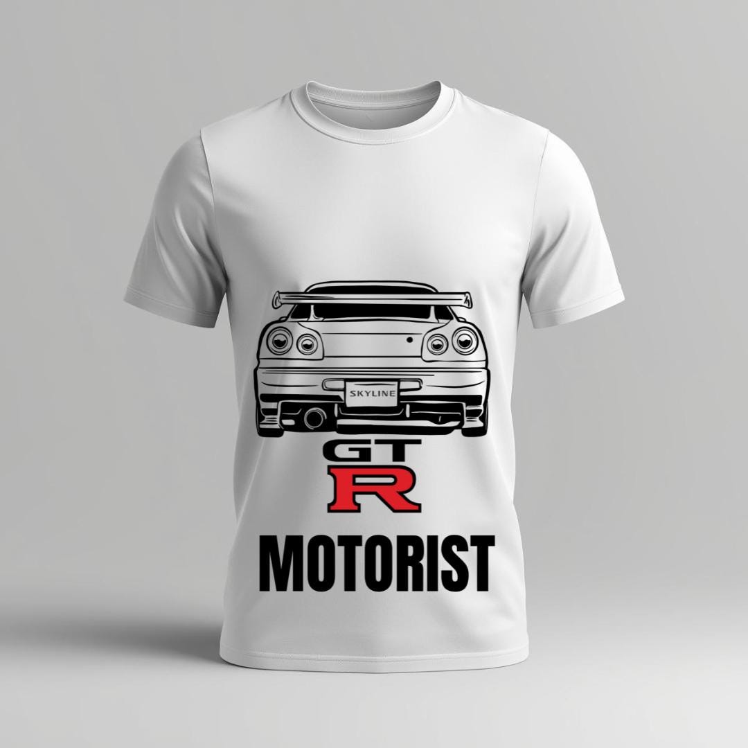 Nissan GTR T-shirt Design: JDM Skyline R35 Graphic (digital Download ...