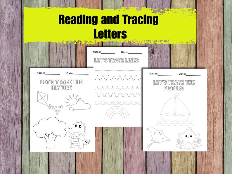 Line Tracing Worksheets for Homeschool, Preschool & Kindergarten ...