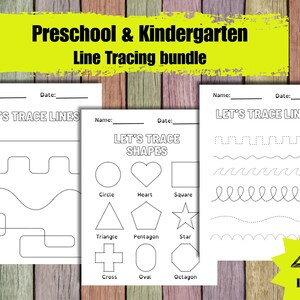 Line Tracing Worksheets for Homeschool, Preschool & Kindergarten ...