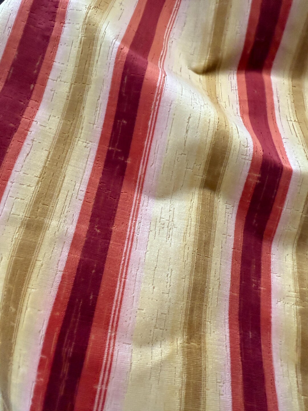 Antique Venetian Silk Fabric: Lampas Gold Red Velvet , 35"x52" - Etsy