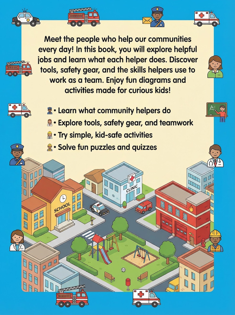 Personalized Jobs Activity Book | Community Helpers, Puzzles (ages 5-9 ...